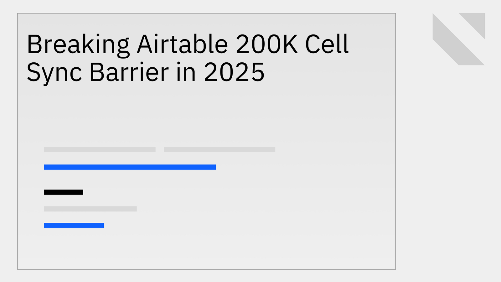 Breaking Airtable 200K Cell Sync Barrier in 2025